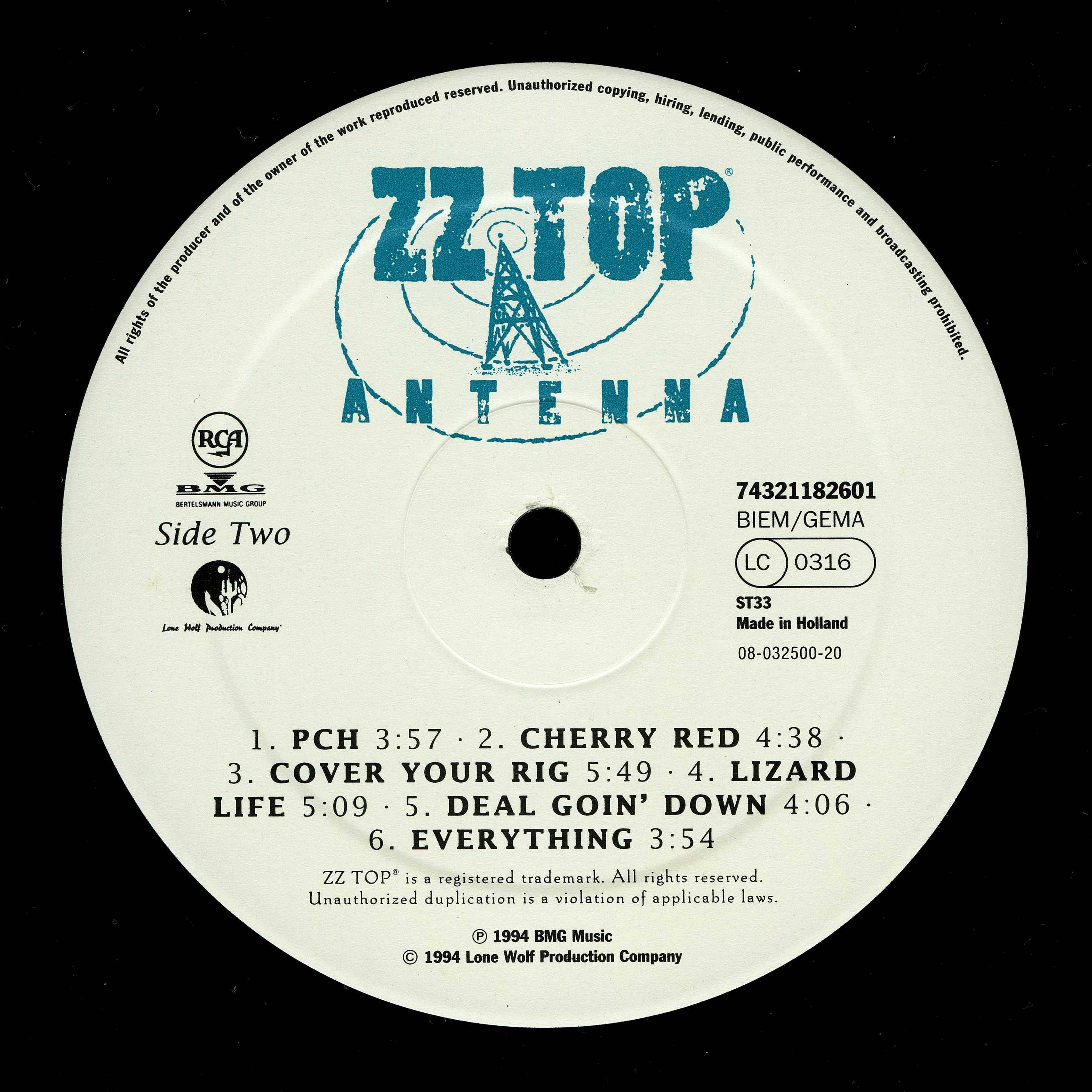 ZZ Top Antenna : LP Label B d | CD Covers | Cover Century | Over 1.000. ...